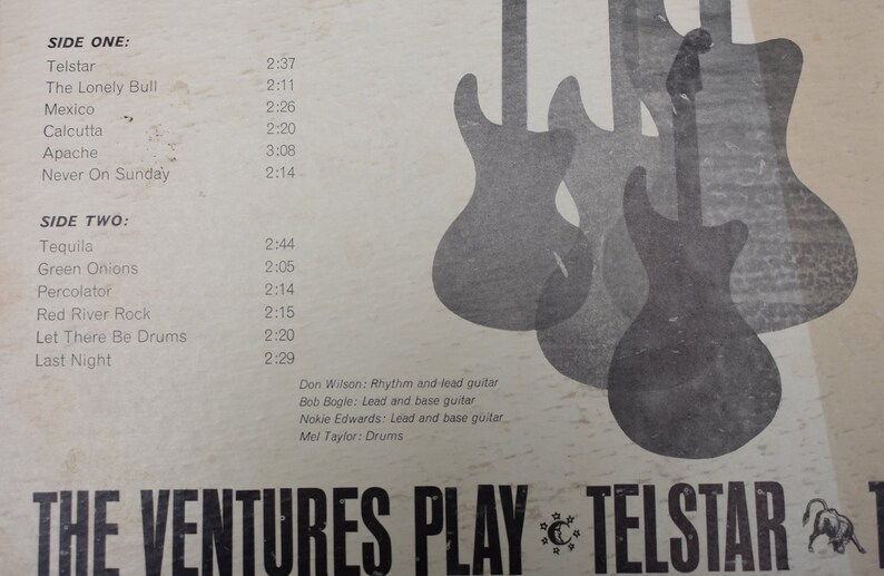 The Ventures Play Telstar, by the Ventures, 33 1/3 RPM, Vinyl 33 1/3 ...
