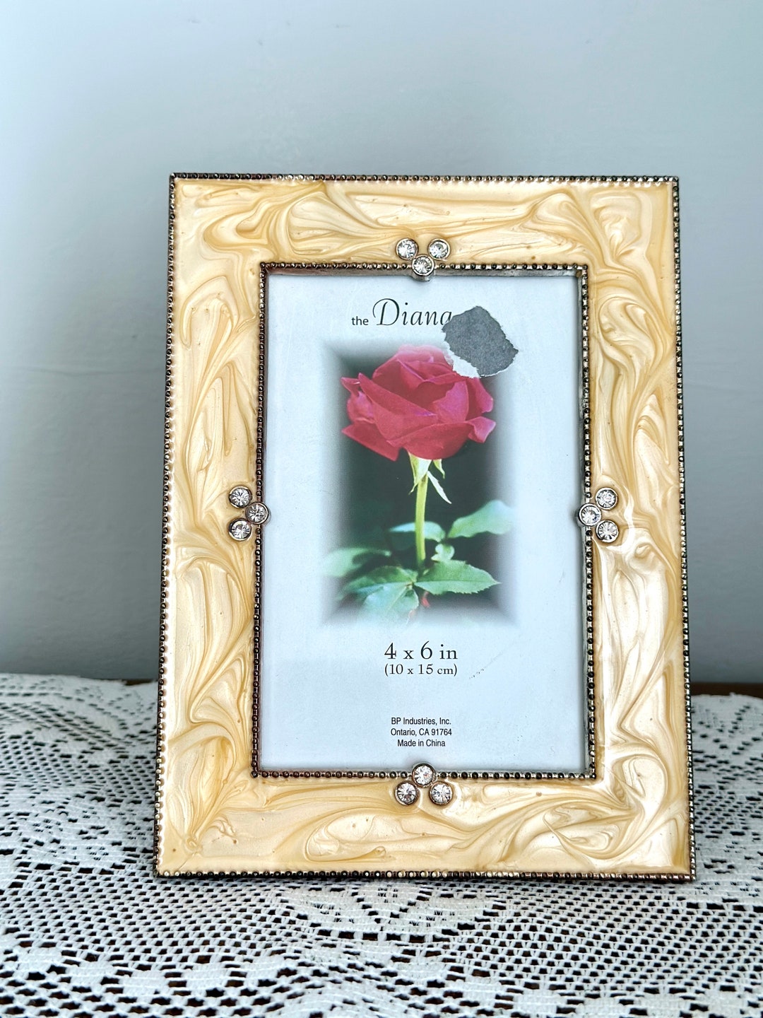 Decorative Frame for 4x6 Inch Photo Gold Marbleized Enamel - Etsy
