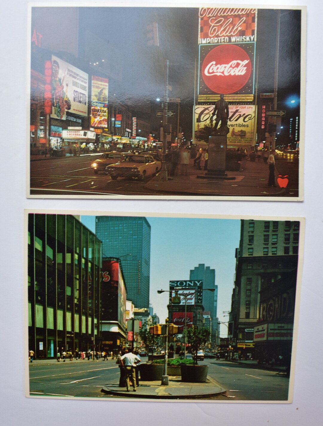 Time Square Postcards, Two Vintage Postcards, Circa 1960s - Etsy