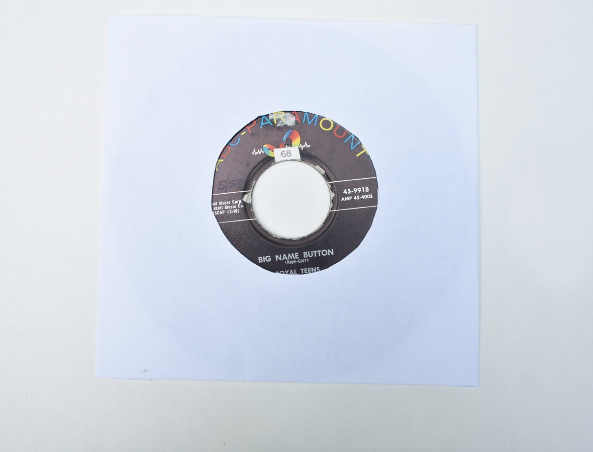 Big Name Button by the Royal Teens, 45 RPM, RARE, Vinyl 45 Record ...