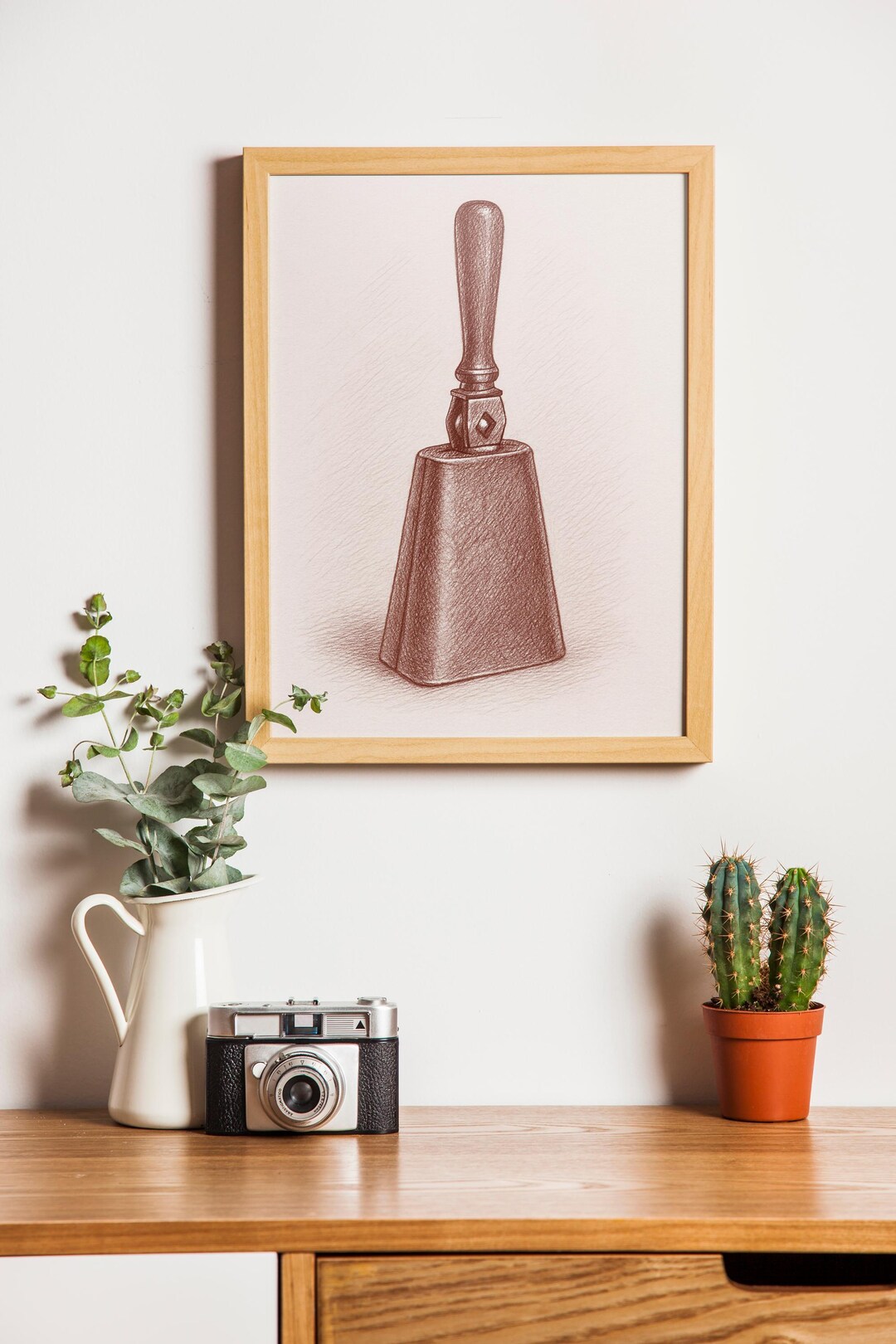 Cowbell Sketch Digital Print - Etsy