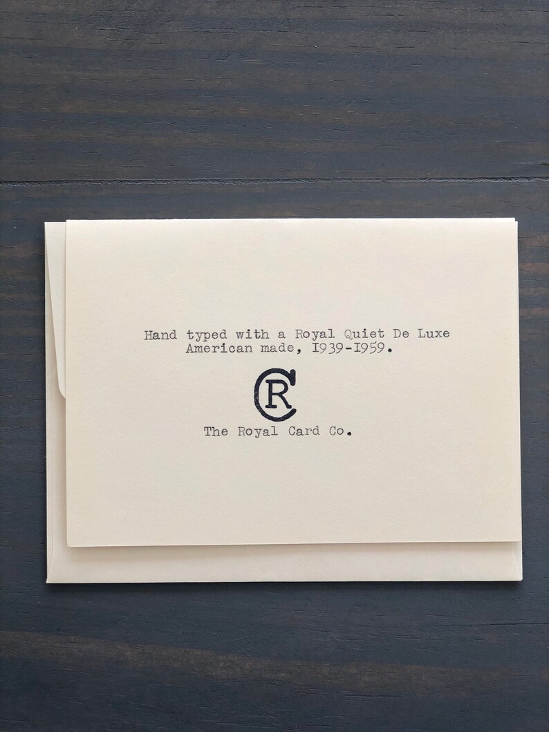 CUSTOM Hand-typed Greeting Card - Etsy