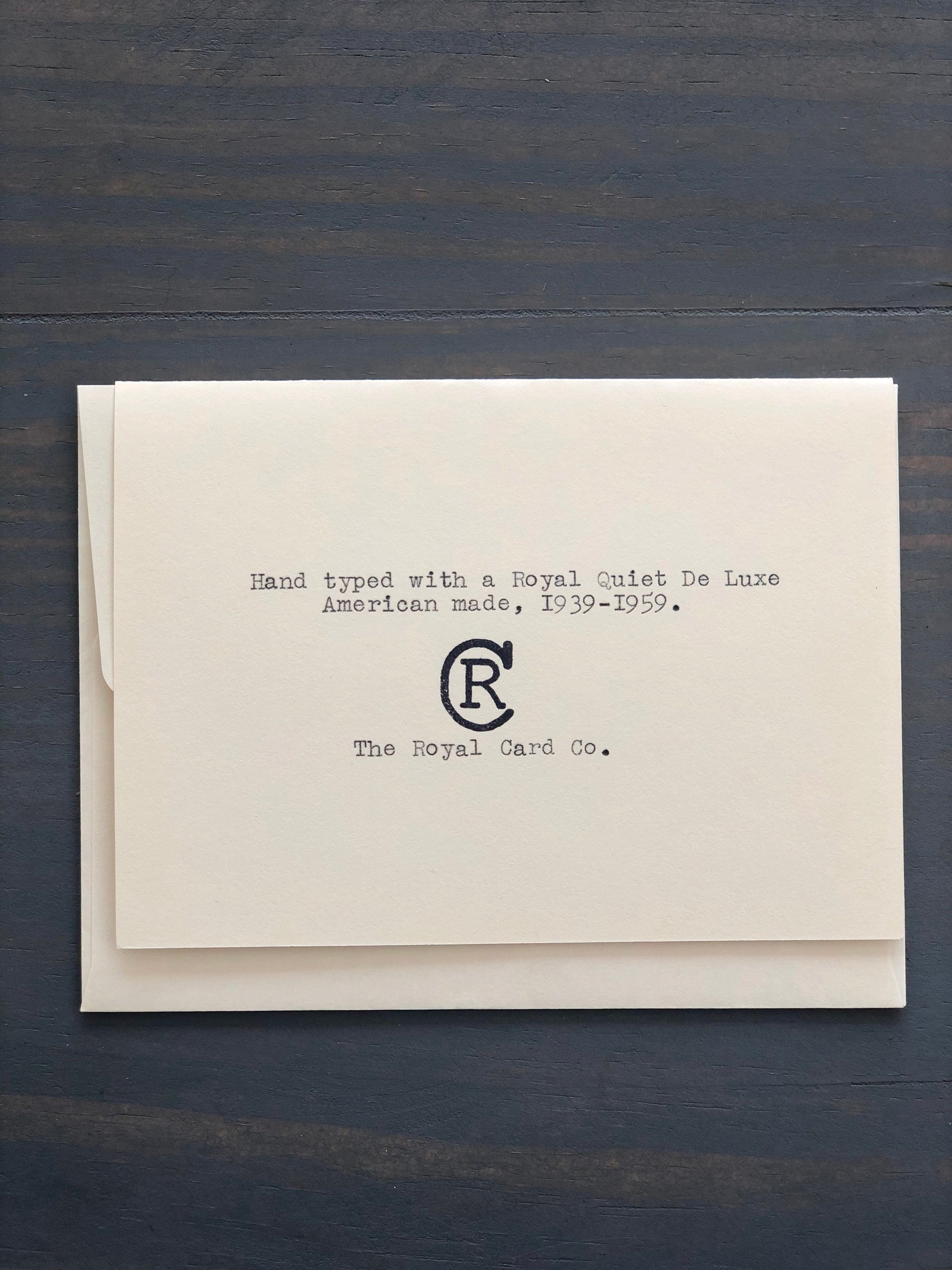 CUSTOM Hand-typed Greeting Card - Etsy