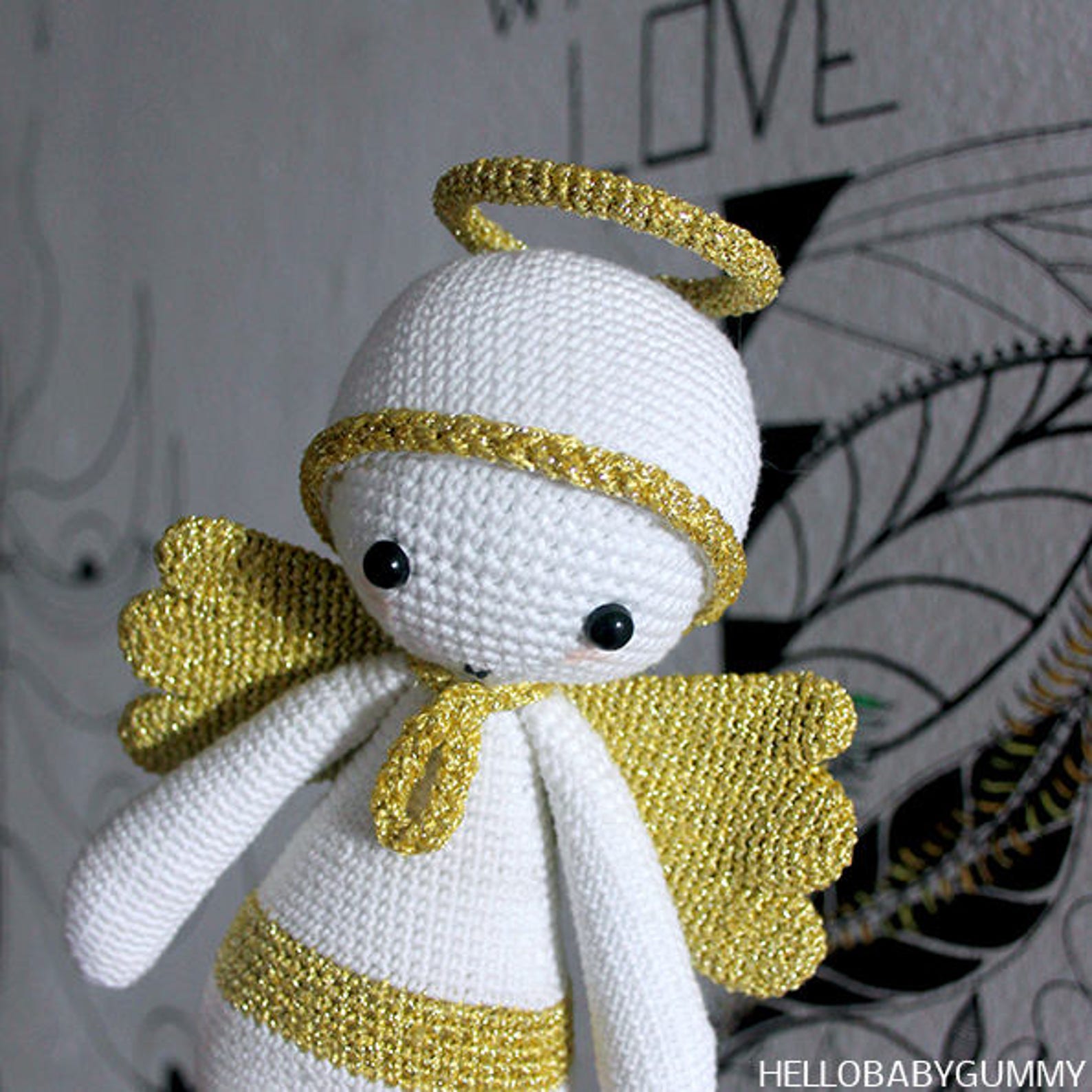 AMIGURUMI PATTERN. Baby Gummy Angel. Crochet Pattern / Crochet Pattern ...