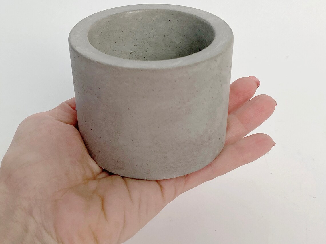 Concrete Jar With Lid Small Kitchenware Holder Cup Holder Kitchen ...