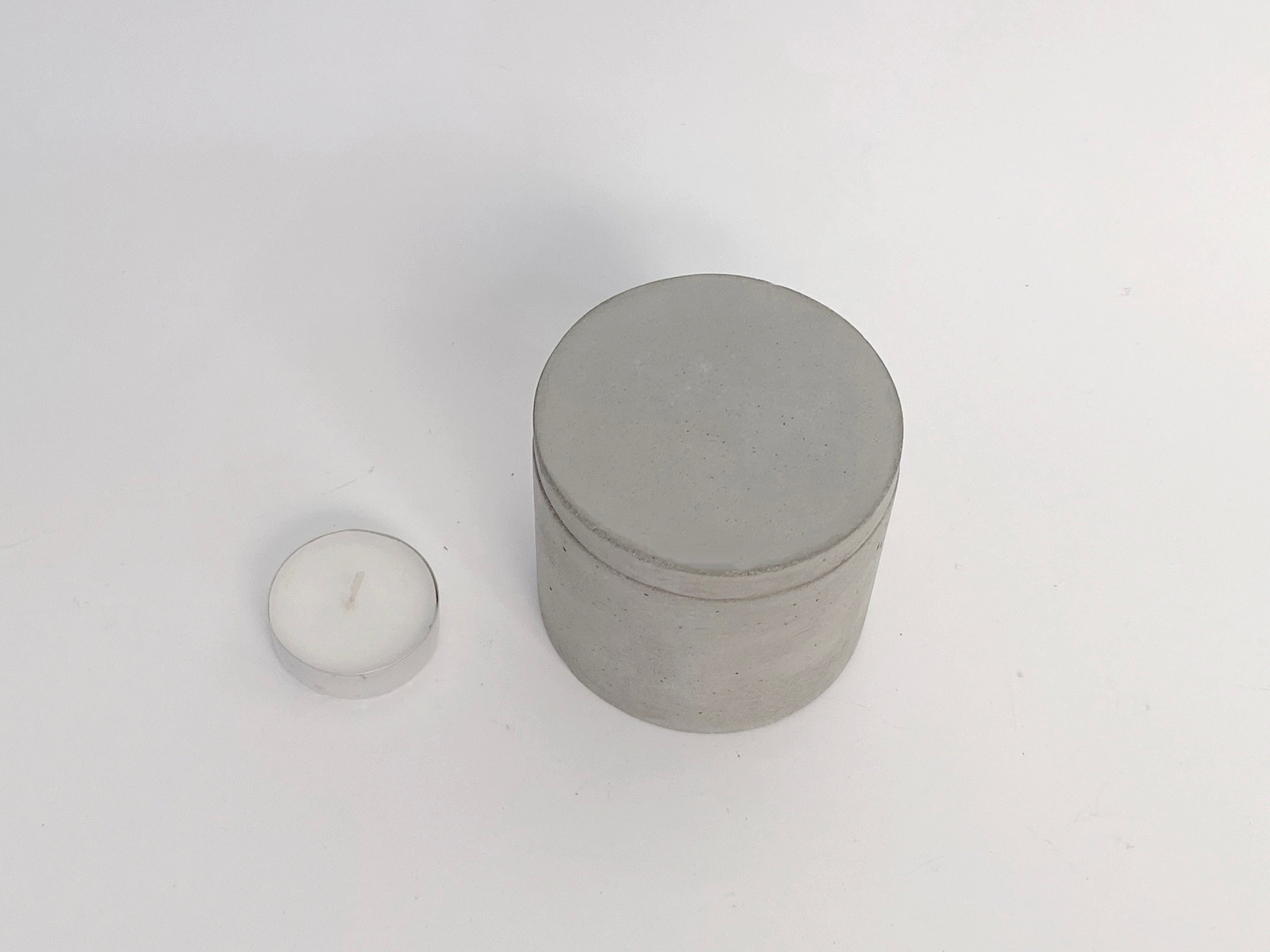 Concrete Jar With Lid Small Kitchenware Holder Cup Holder Kitchen ...