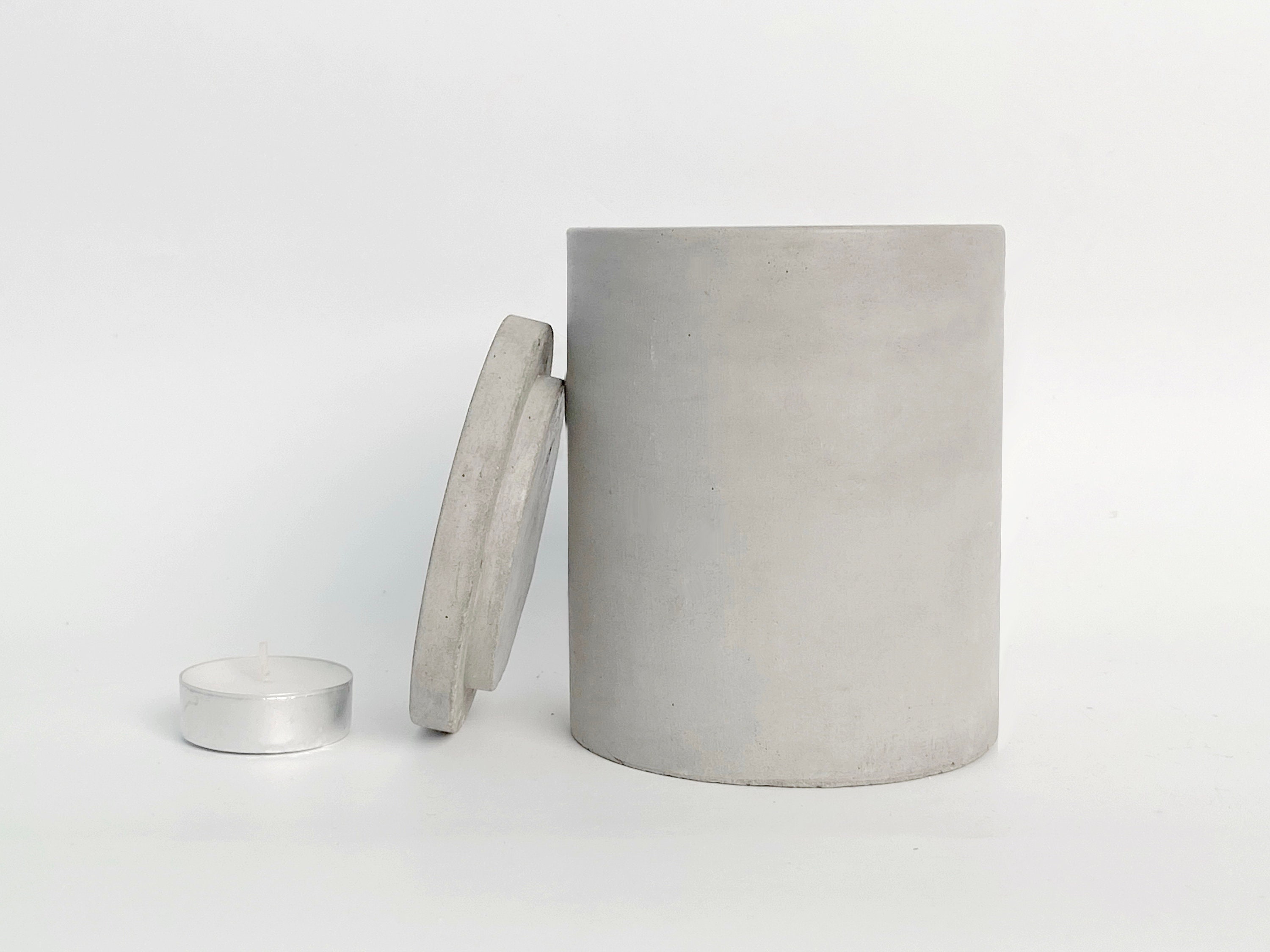 Concrete Jar With Lid Kitchenware Holder Cup Holder Kitchen Modern ...