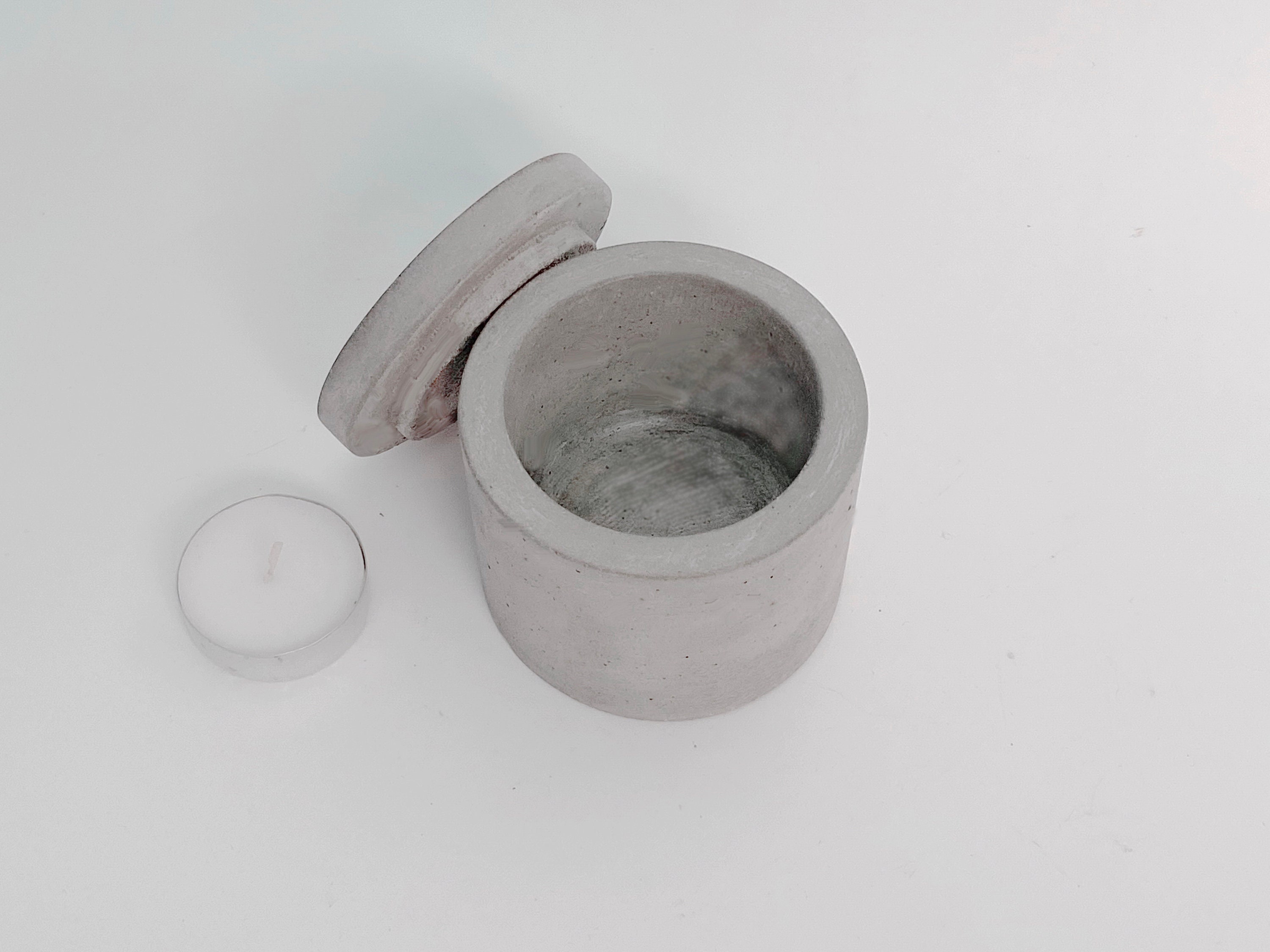 Concrete Jar With Lid Small Kitchenware Holder Cup Holder Kitchen ...