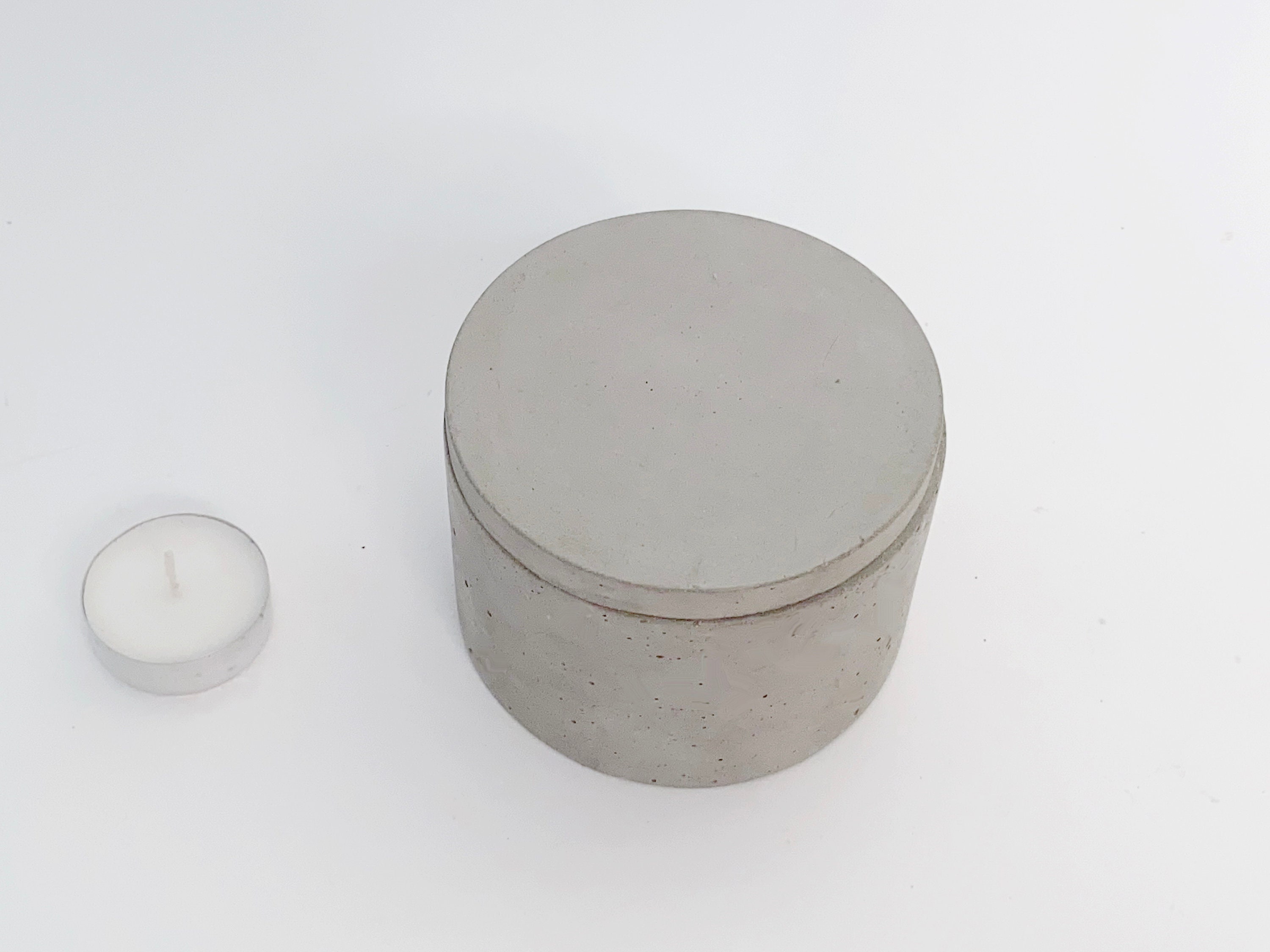 Concrete Jar With Lid Medium Kitchenware Holder Cup Holder Kitchen ...