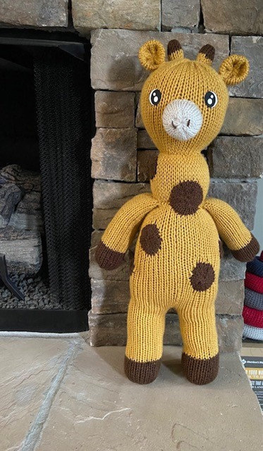 Knitted Giraffe, Kids Stuffy, Baby Gifts, Plushie, Amigurumi, Decor for ...