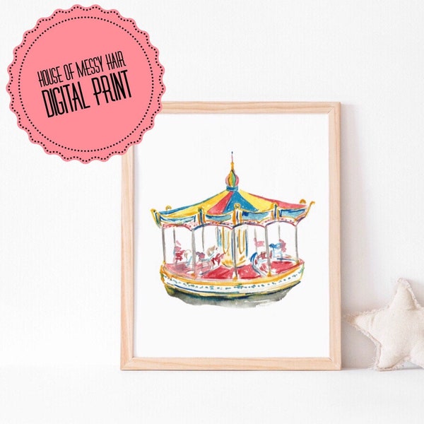 Merry Go Round Art - Etsy