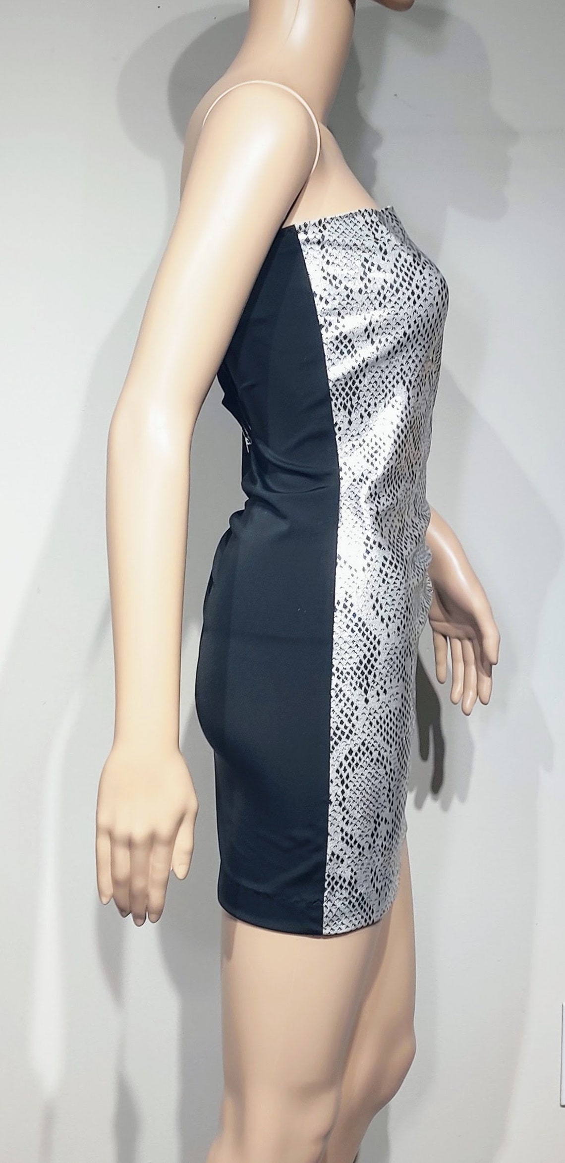 Party Dress Siver Metallic Dress Lycradress Mini Dress Sexydress Women ...