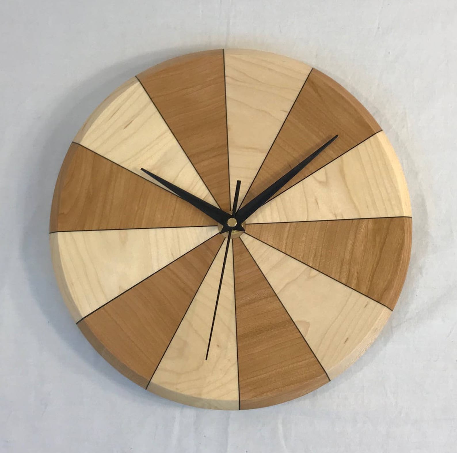 Segmented Clock Maple & Cherry | Etsy