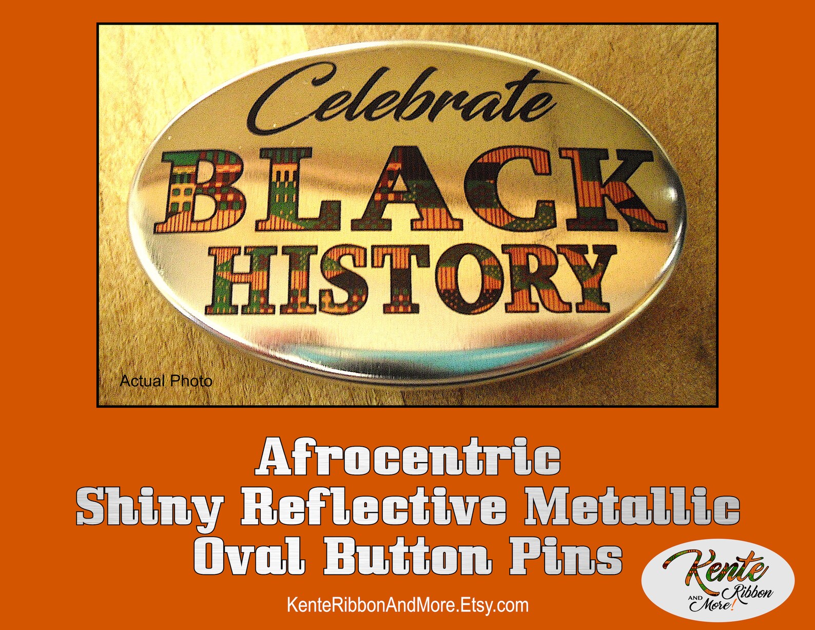 Celebrate Black History SHINY Reflective Metallic Oval Pin - Etsy