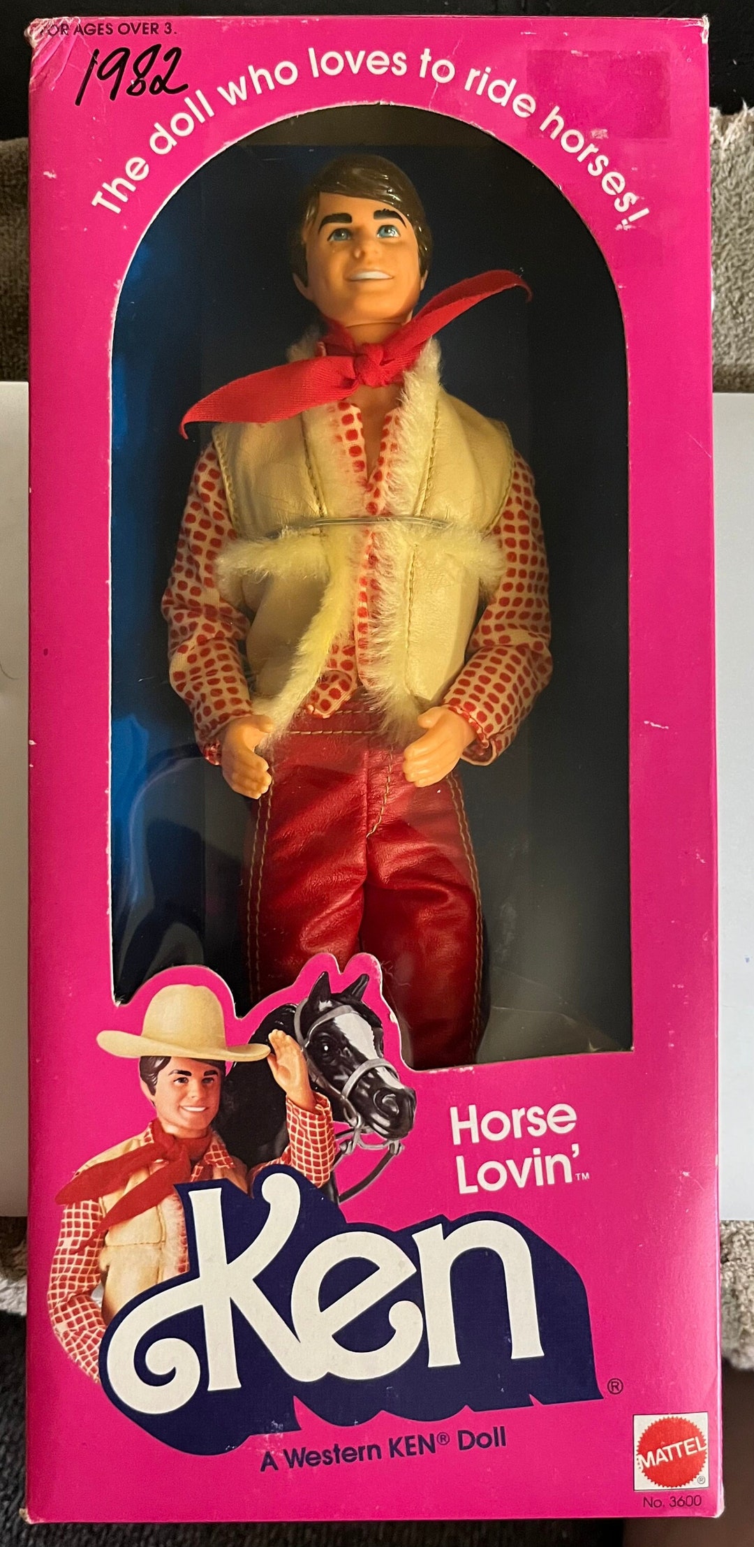 NRFB 1982 Vintage Barbie Horse Lovin’ KEN (3600) "a Western Ken Doll ...