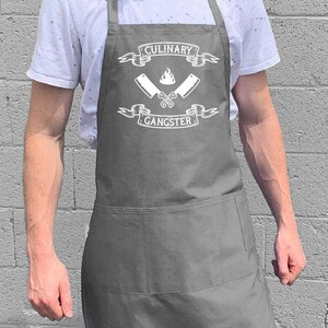 Culinary Gangster Apron / Tattoo Parlor Style / Kitchen Cooking Gift ...