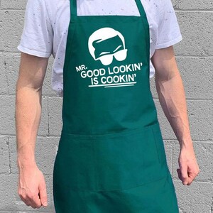 Mr Good Lookin is Cookin / Funny BBQ Grilling Apron / Apron for Men ...