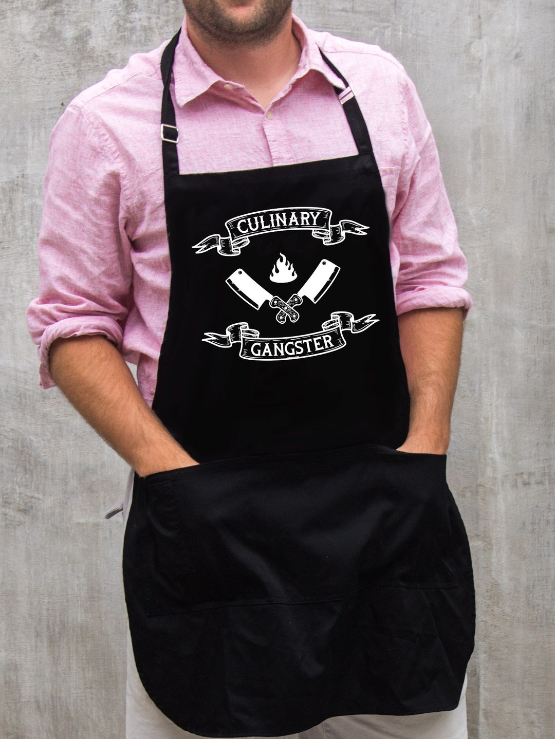 Culinary Gangster Apron / Tattoo Parlor Style / Kitchen Cooking Gift ...