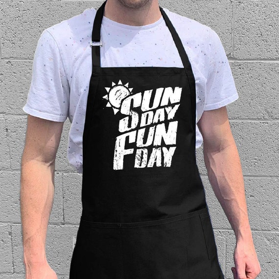 Sunday Fun Day Apron / Funny BBQ Grilling Apron / Apron for | Etsy