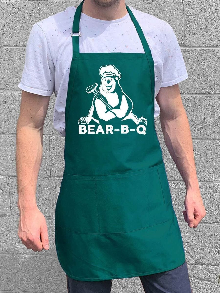 Bear-b-q Goofy Apron / Funny BBQ Grilling for Men Dad & | Etsy