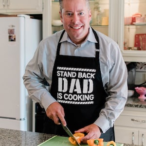 Stand Back Dad Cooking Apron / Funny BBQ Grilling Gift for Fathers ...
