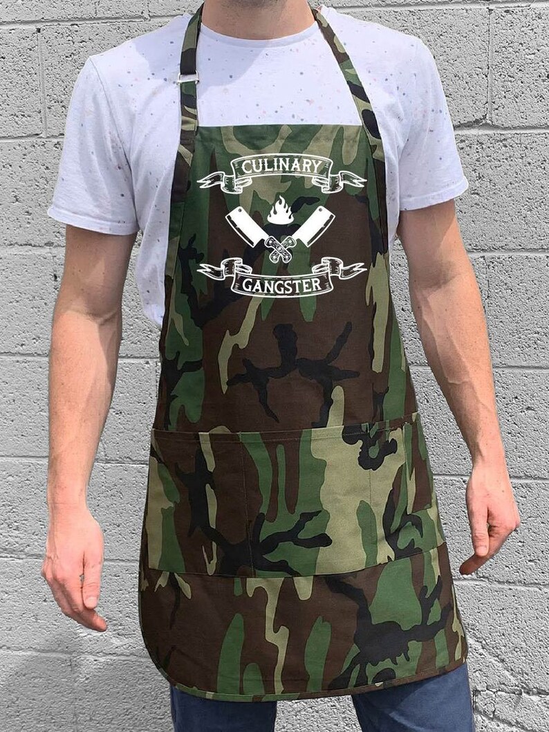 Culinary Gangster Apron / Tattoo Parlor Style / Kitchen Cooking Gift ...