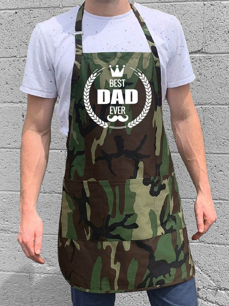 Best Dad Ever Apron / BBQ Gift for Dad or Grandpa / 100% - Etsy