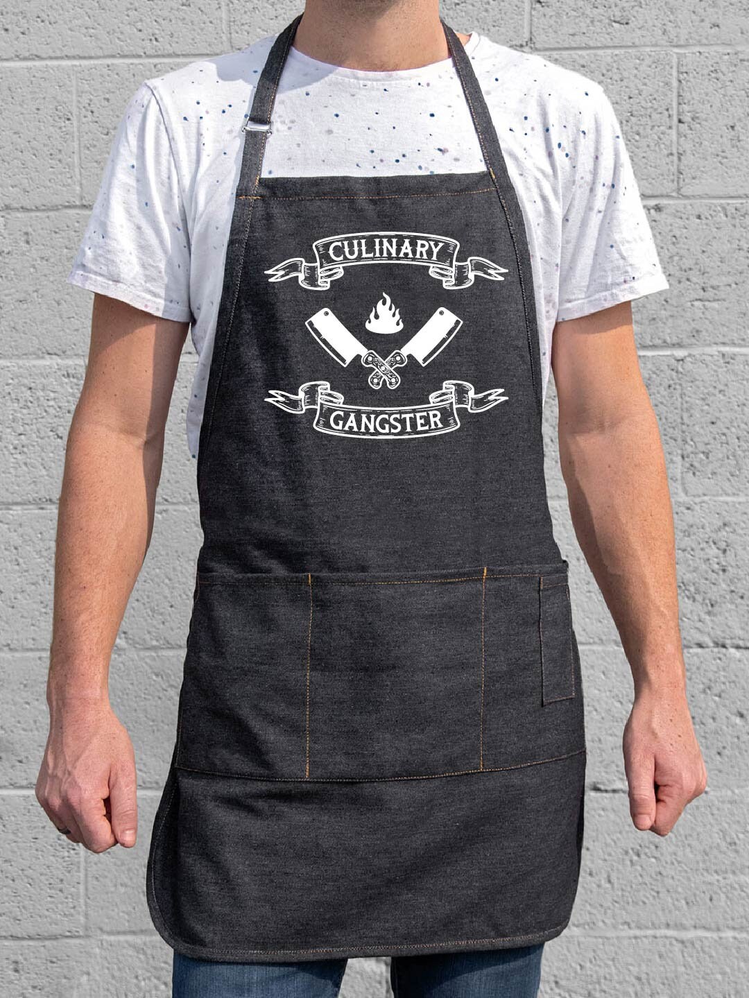 Culinary Gangster Apron / Tattoo Parlor Style / Kitchen Cooking Gift ...