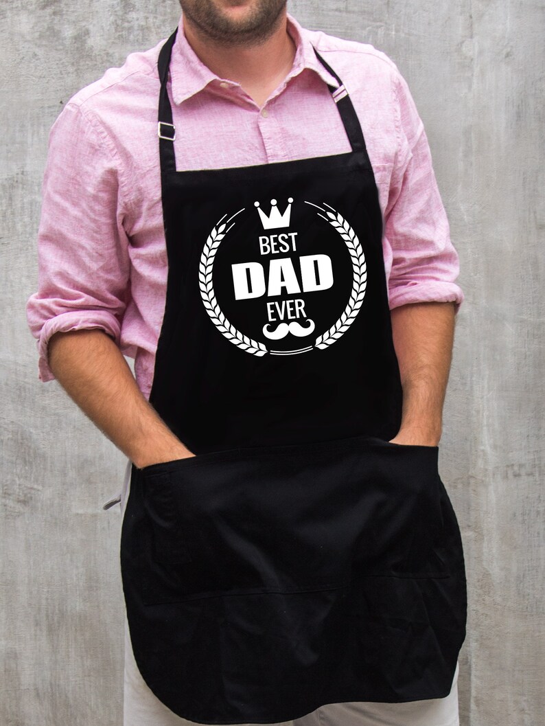 Best Dad Ever Apron / BBQ Gift for Dad or Grandpa / 100% - Etsy