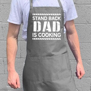 Stand Back Dad Cooking Apron / Funny BBQ Grilling Gift for Fathers ...