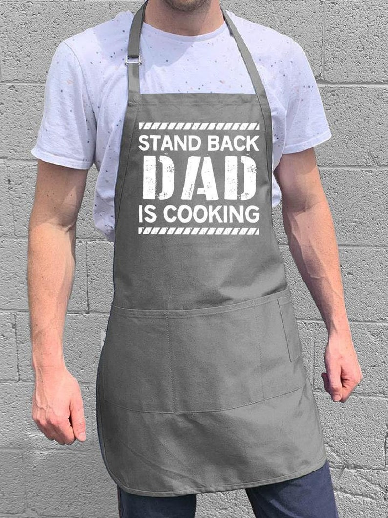 Stand Back Dad Cooking Apron / Funny BBQ Grilling Gift for | Etsy