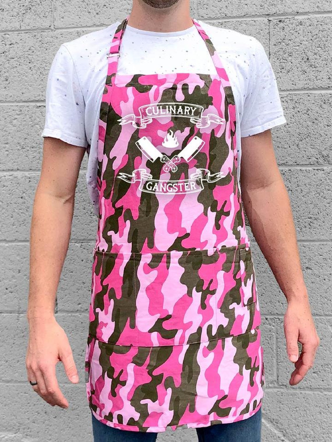 Culinary Gangster Apron / Tattoo Parlor Style / Kitchen Cooking Gift ...