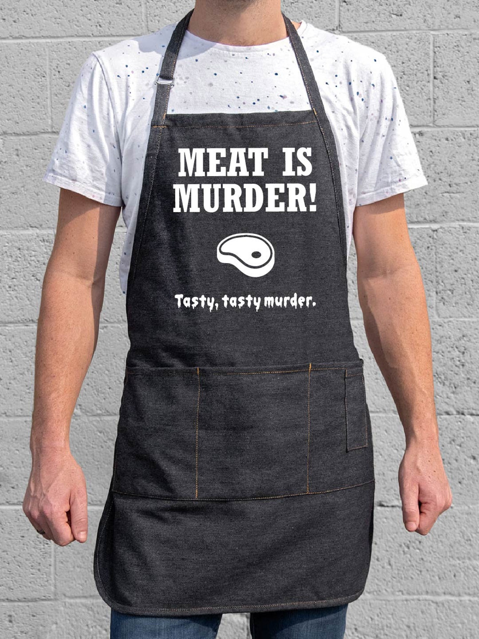 Meat is Murder ... Tasty Tasty Murder / Funny BBQ Grilling | Etsy