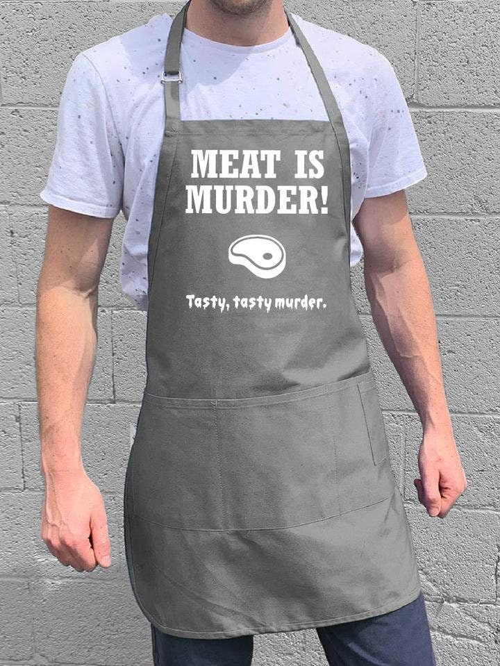 Meat is Murder ... Tasty Tasty Murder / Funny BBQ Grilling | Etsy