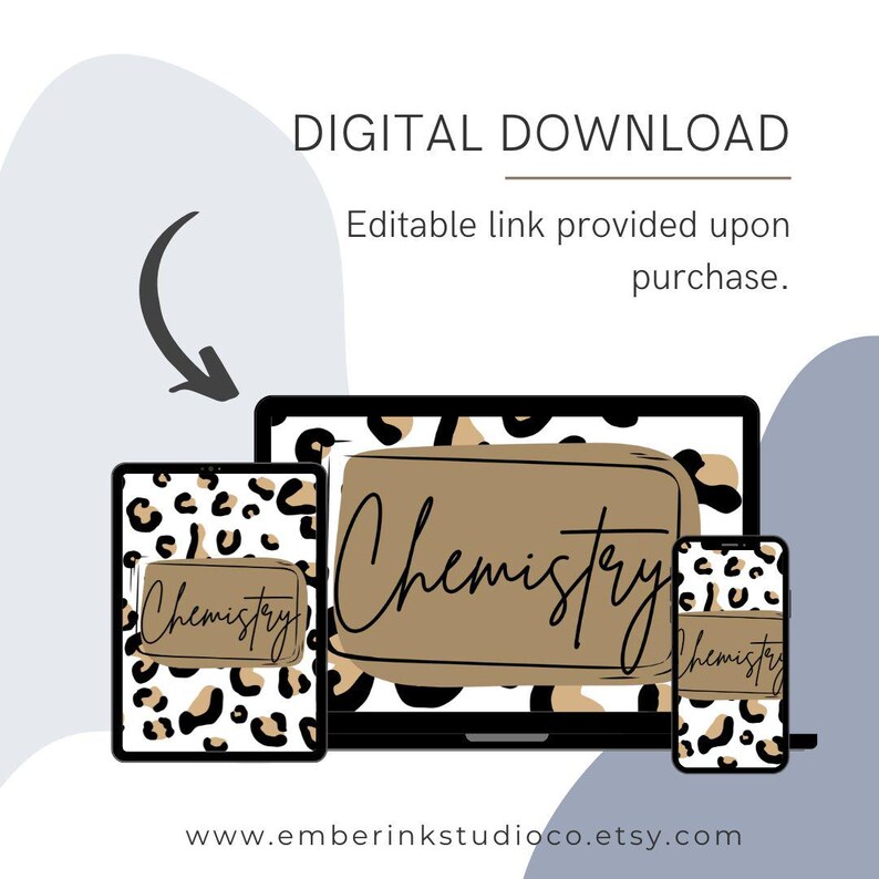 Editable Animal Print Binder Covers - Etsy