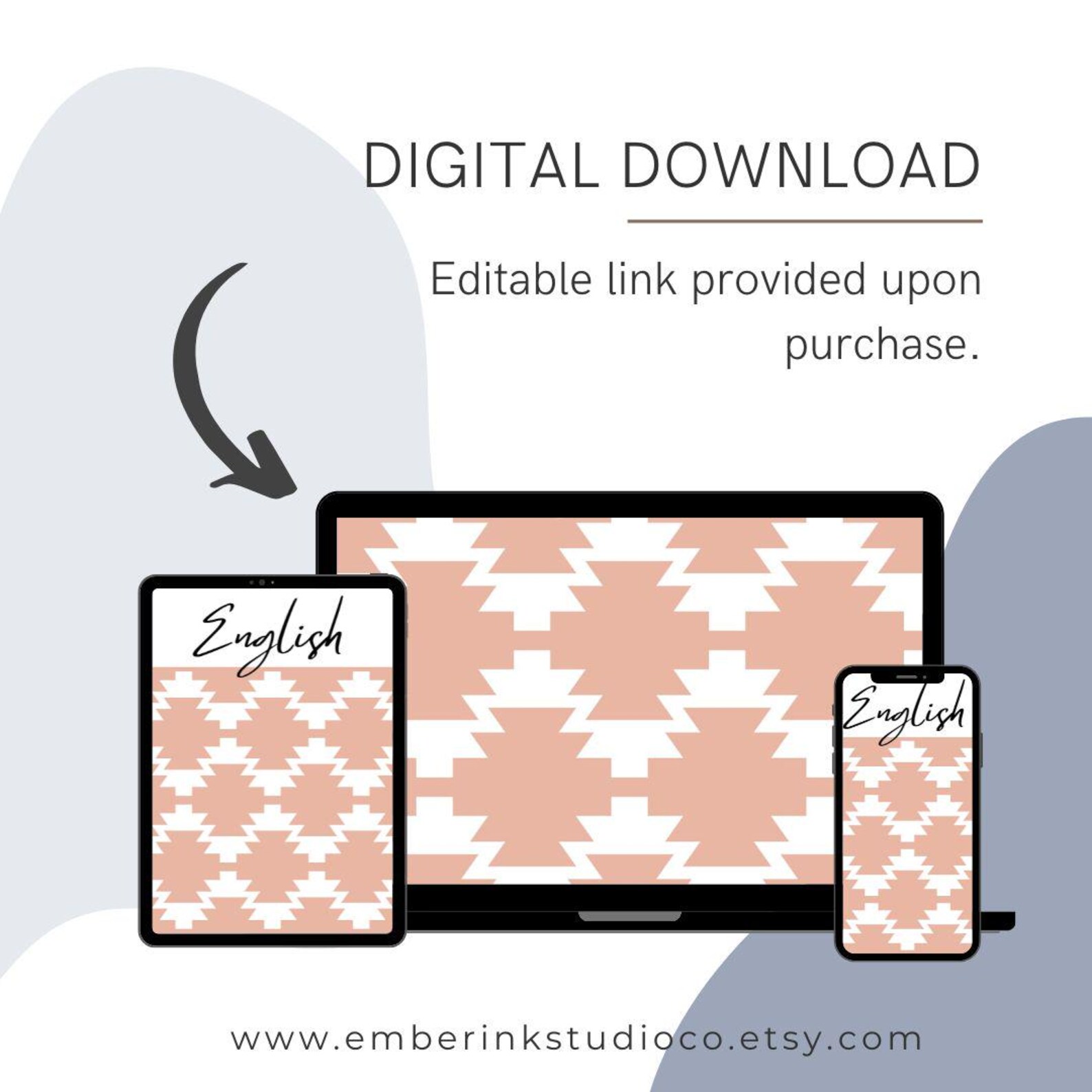 Editable Aztec Binder Covers - Etsy