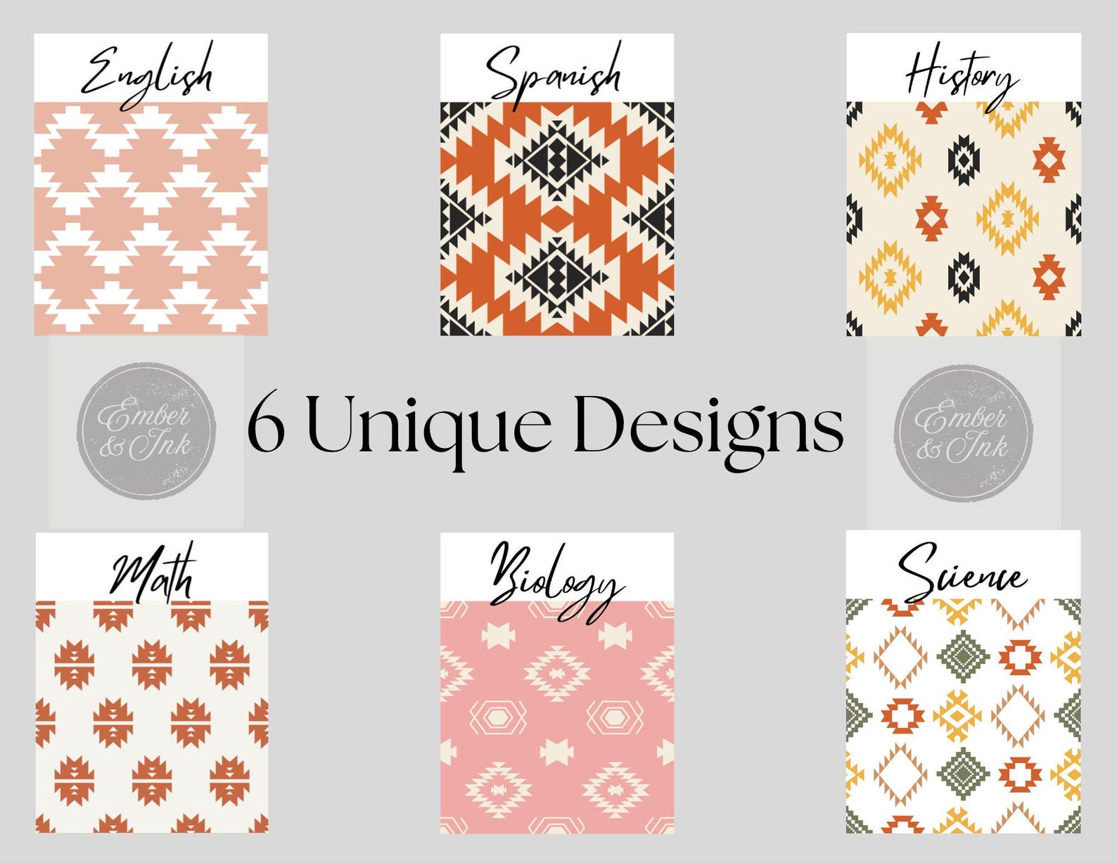 Editable Aztec Binder Covers - Etsy