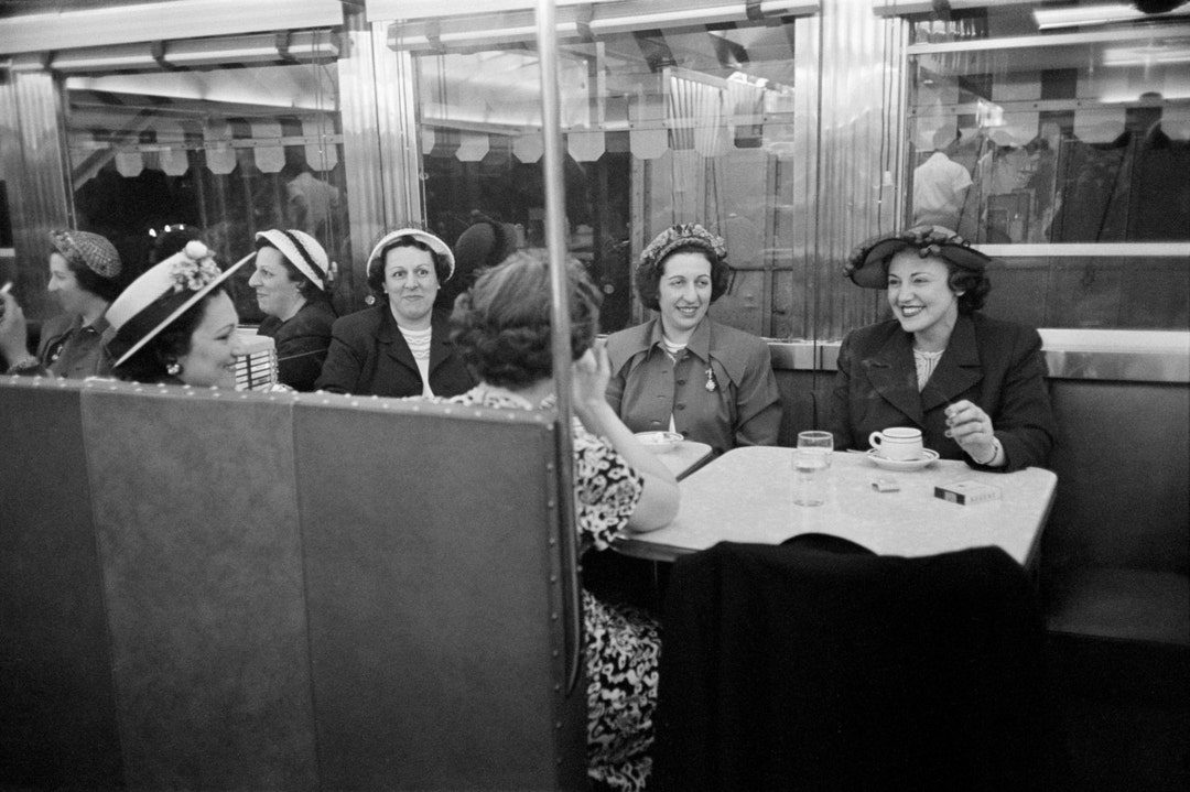 American Diner Lady's Night Out by Marvin Koner, Circa 1950 - Etsy