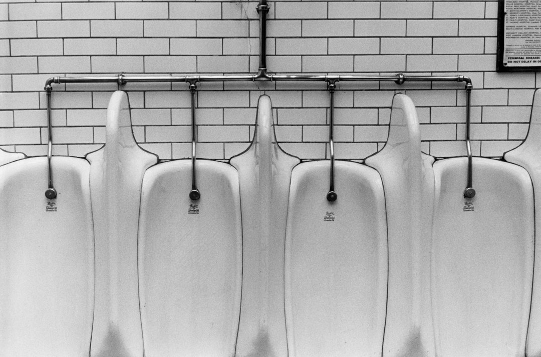 Men's Bathroom Urinals in London by Marvin Koner, Circa 1970 - Etsy