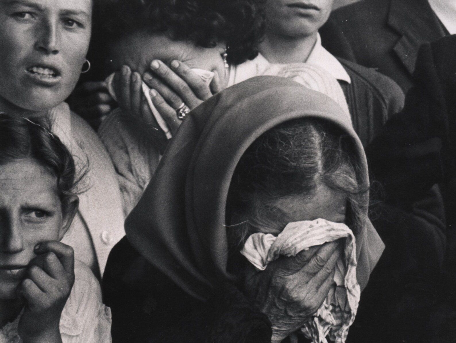 Italian Immigrant Crying, by Marvin Koner Vintage Black and White ...