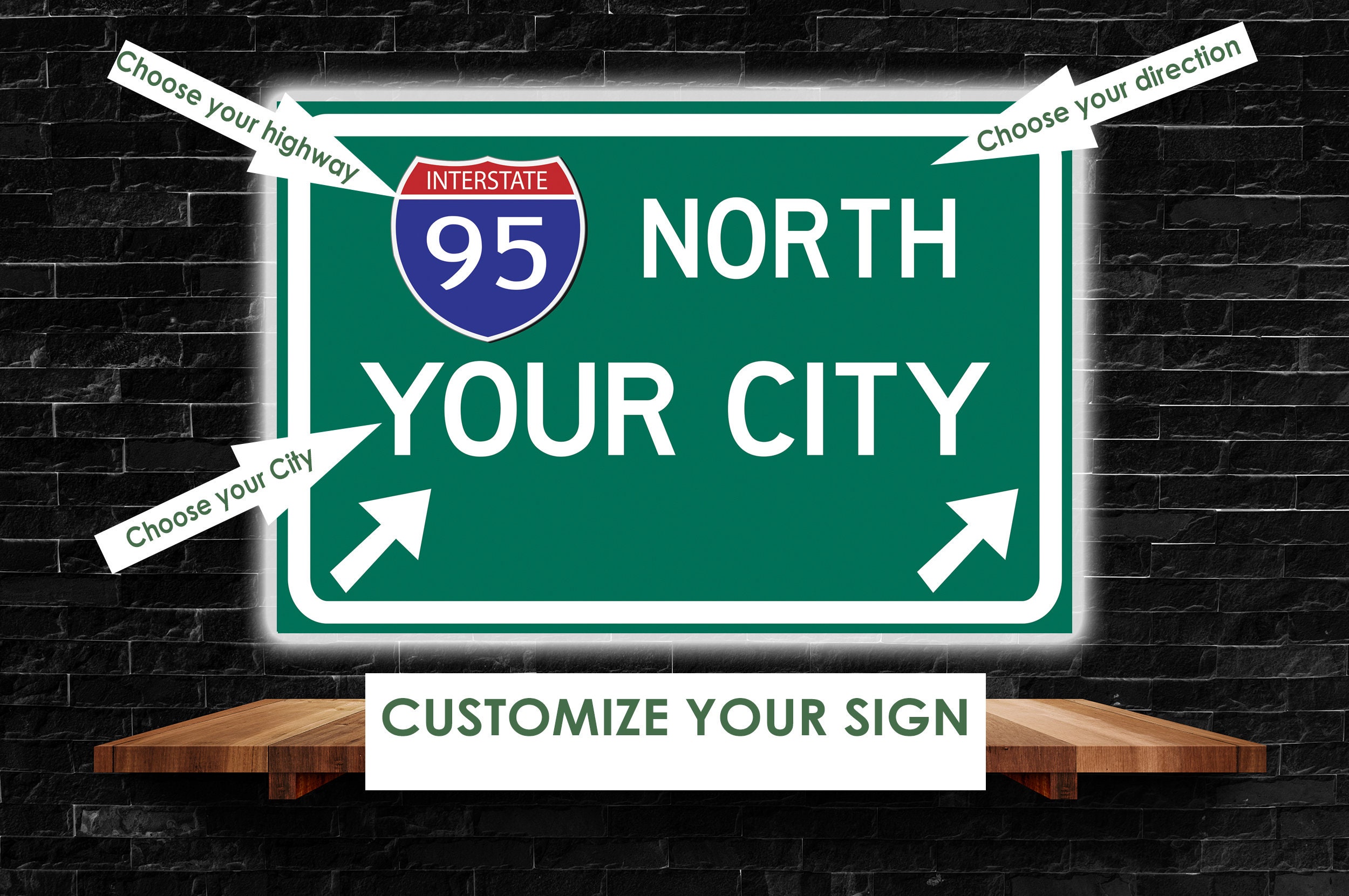 Green Road Sign Generator