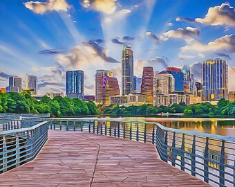 Austin Texas Painting - Etsy