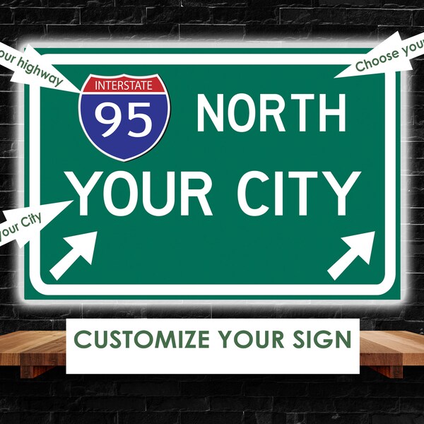 Interstate Road Sign - Etsy