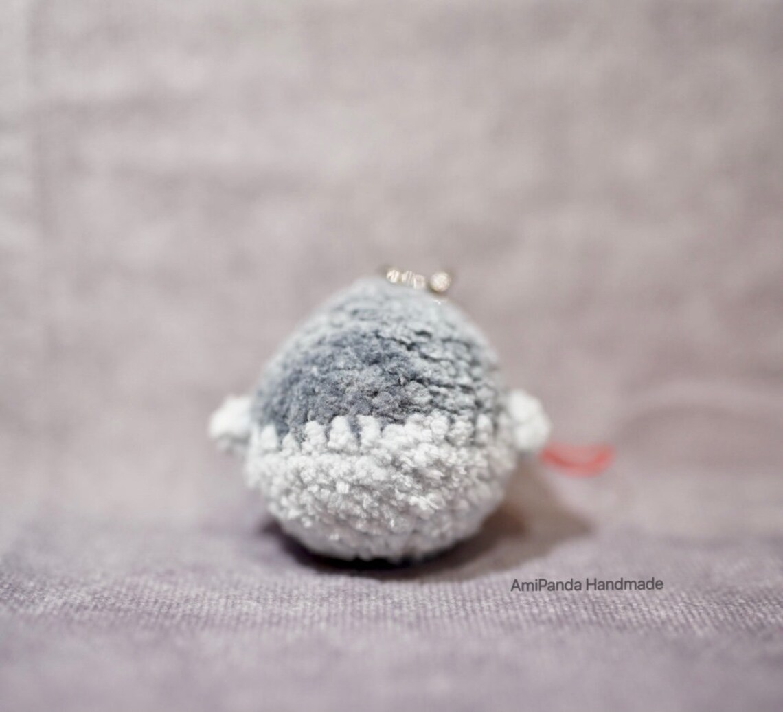 Pink and Grey Penguin Plush Keychain, Crochet Amigurumi/baby Penguins ...
