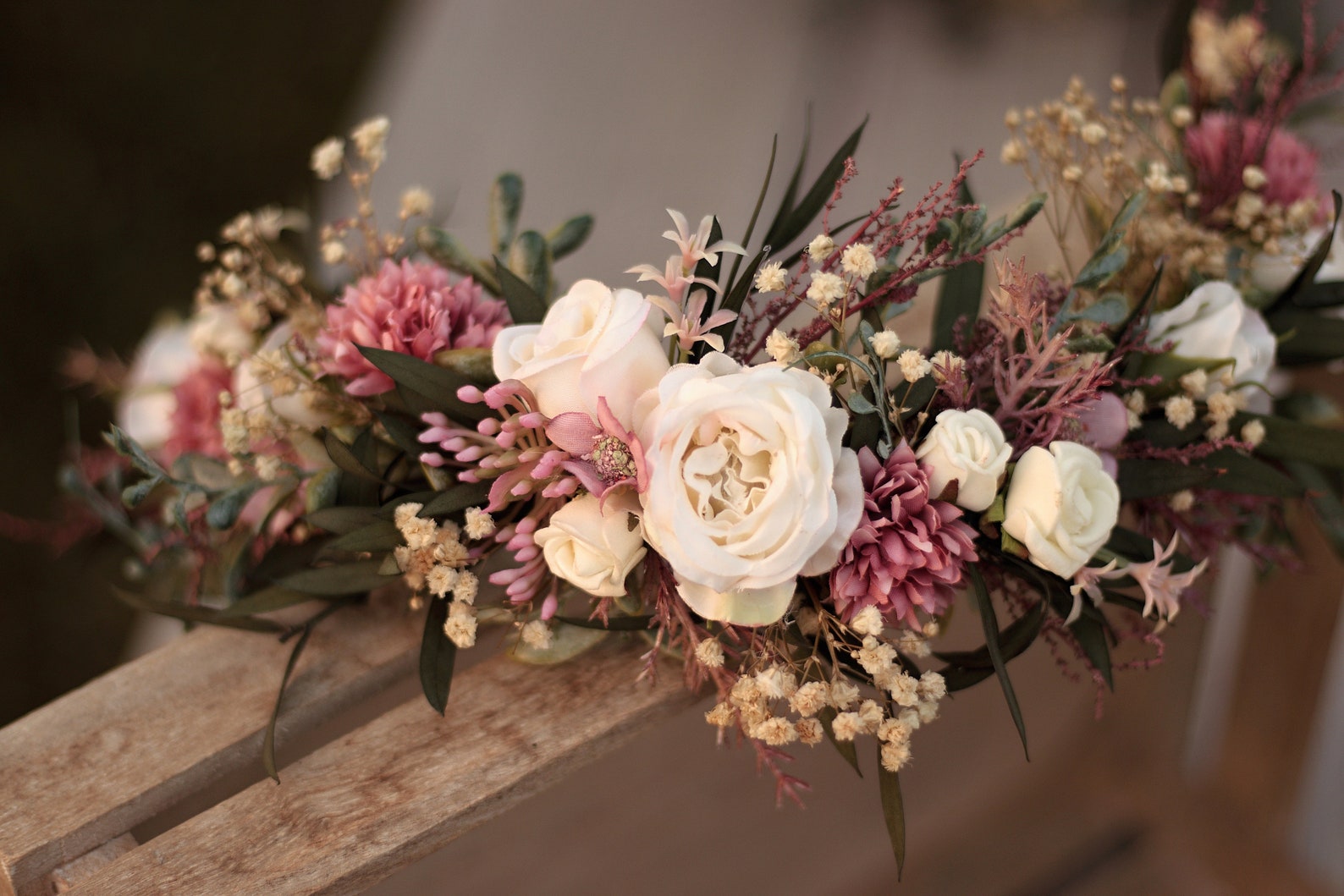 Flower Head 1/2 Wreath | Etsy