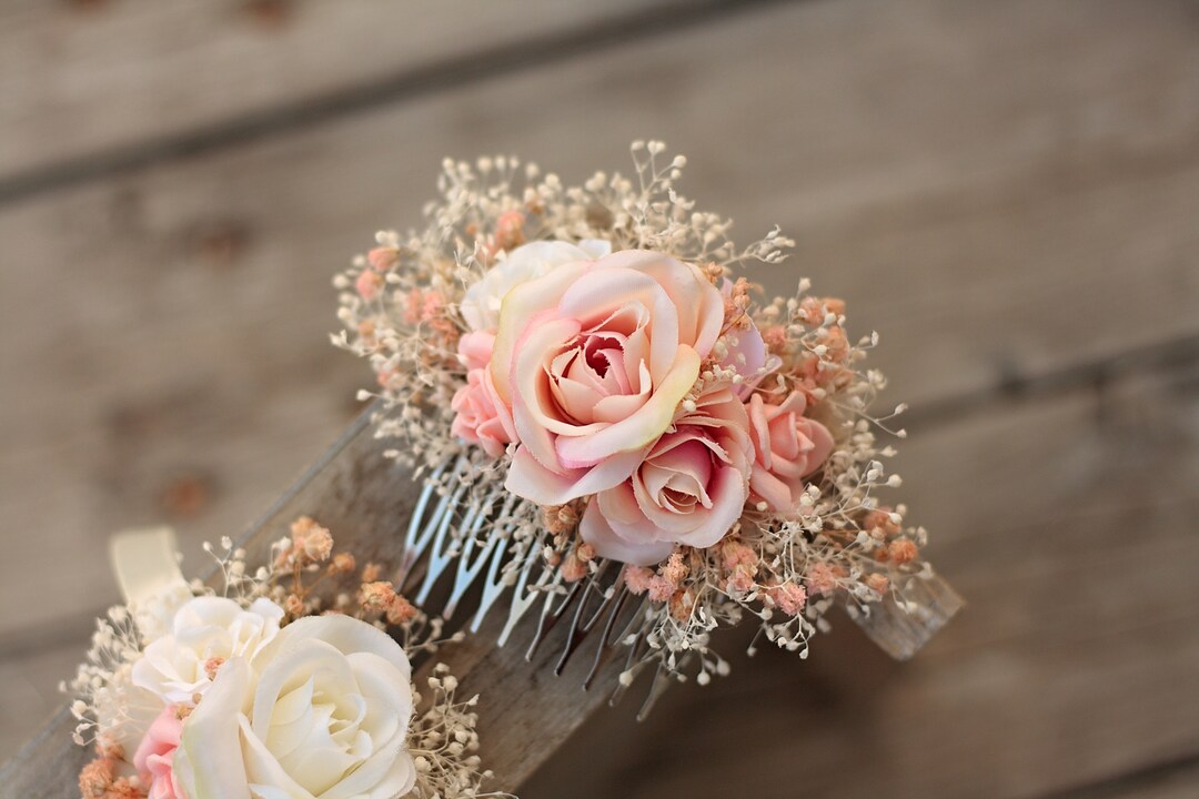 Flower Hair Comb, Floral Hair Comb - Etsy