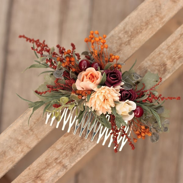 Flower Hair Comb - Etsy