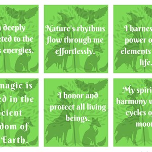 Twenty Four Printable Affirmation Cards for Nature Witches. - Etsy UK