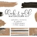 Black and Gold Watercolor Splash Clipart, Paint Splatter, Brush Strokes ...