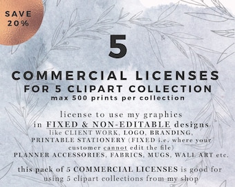Commercial Use License No Credit Required TEN Products | Etsy